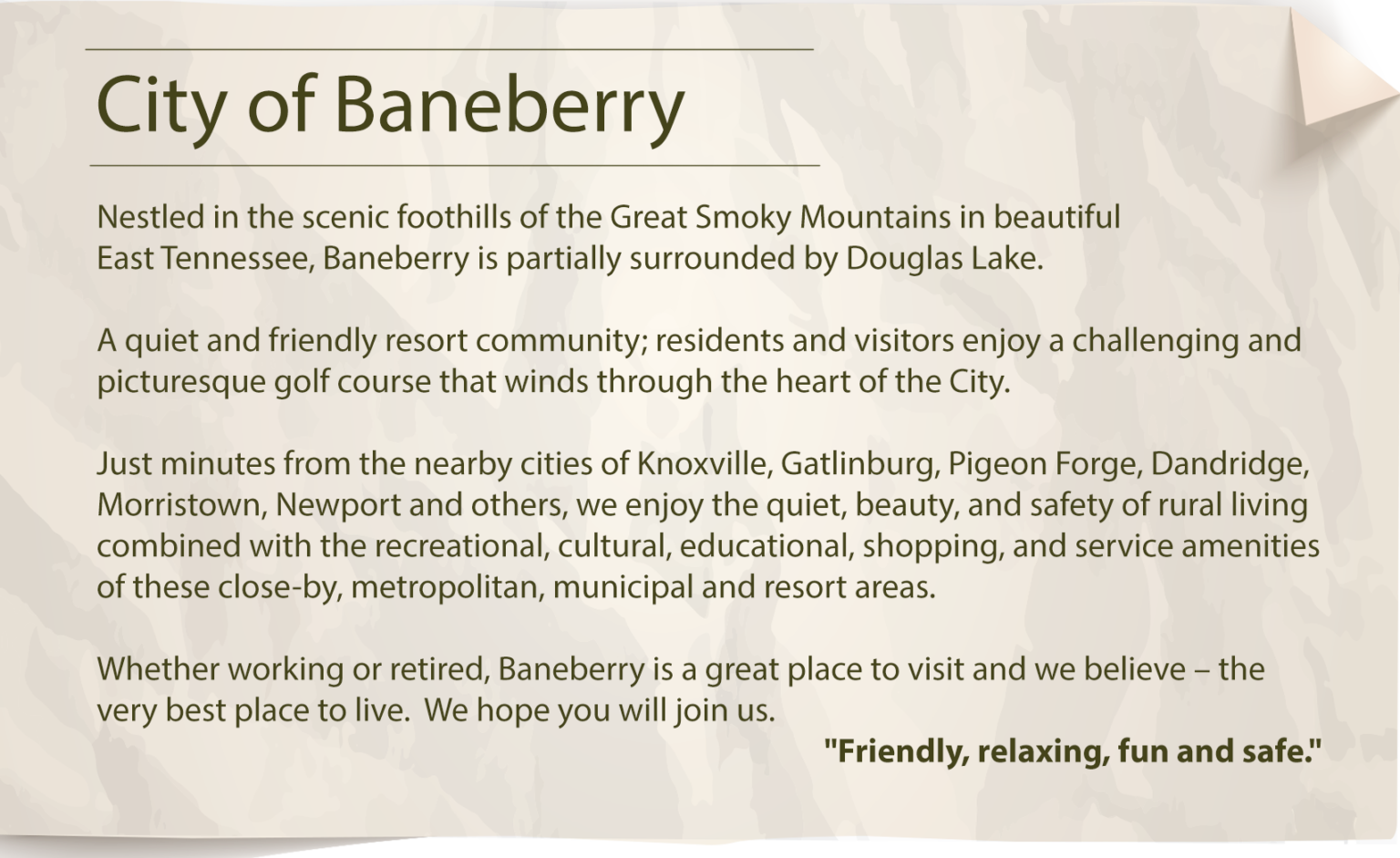Baneberry Tennessee Government